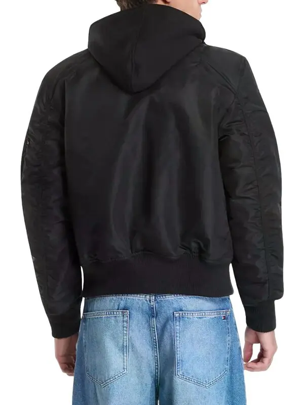 Alpha Industries Ma-1 D-tec Logo-embroidered Hooded Jacket - Black
