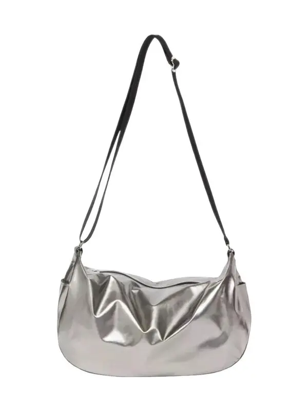 JACK GOMME Liris Light Metallic-effect Crossbody Bag - Silver