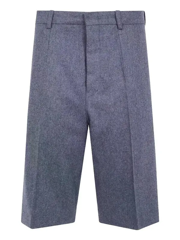 Sofie D'hoore Wool Front-pleat Shorts - Grey