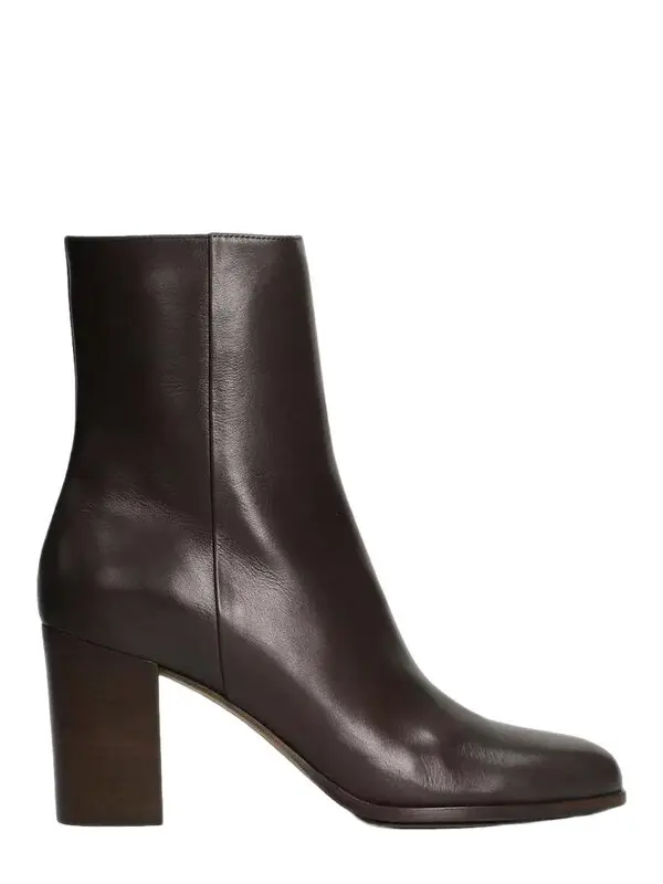 MARA BINI Round-toe Block-heel Ankle Boots - Brown
