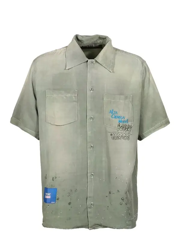 PALY Alta Cienega Distressed-effect Embroidered Shirt - Green