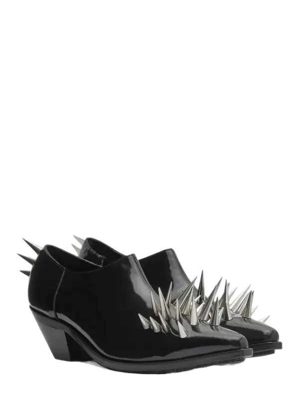 Junya Watanabe Spike-embellished Leather Shoes - Black