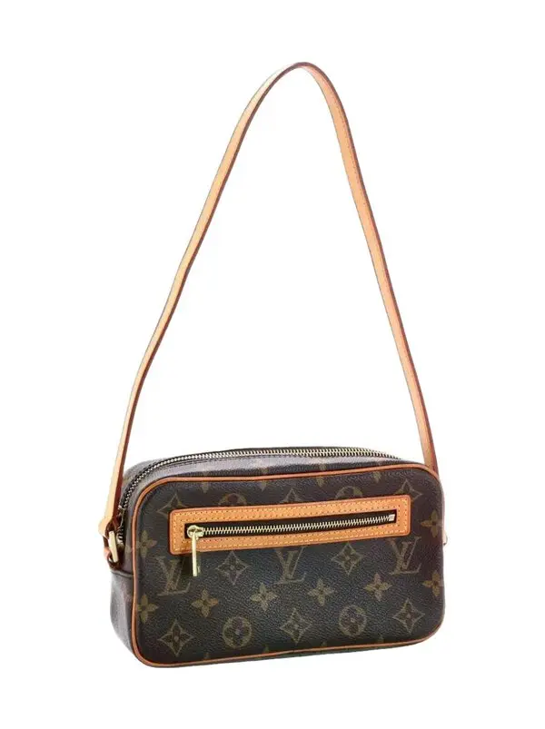 LOUIS VUITTON Cite Pochette Monogram Canvas Shoulder Bag - Brown