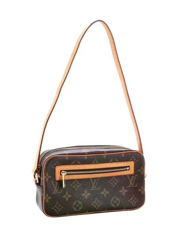 LOUIS VUITTON Cite Pochette Monogram Canvas Shoulder Bag - Brown