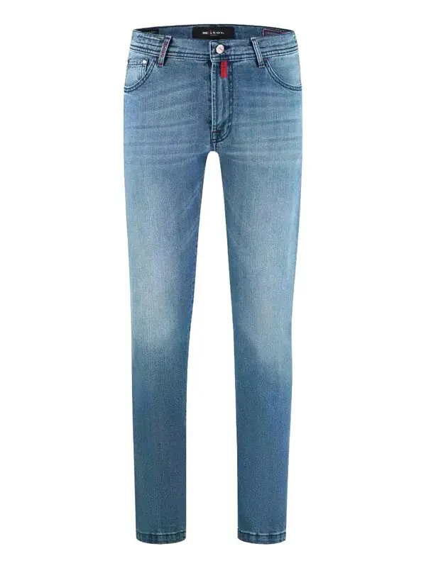 Kiton Faded Straight-leg Jeans - Blue