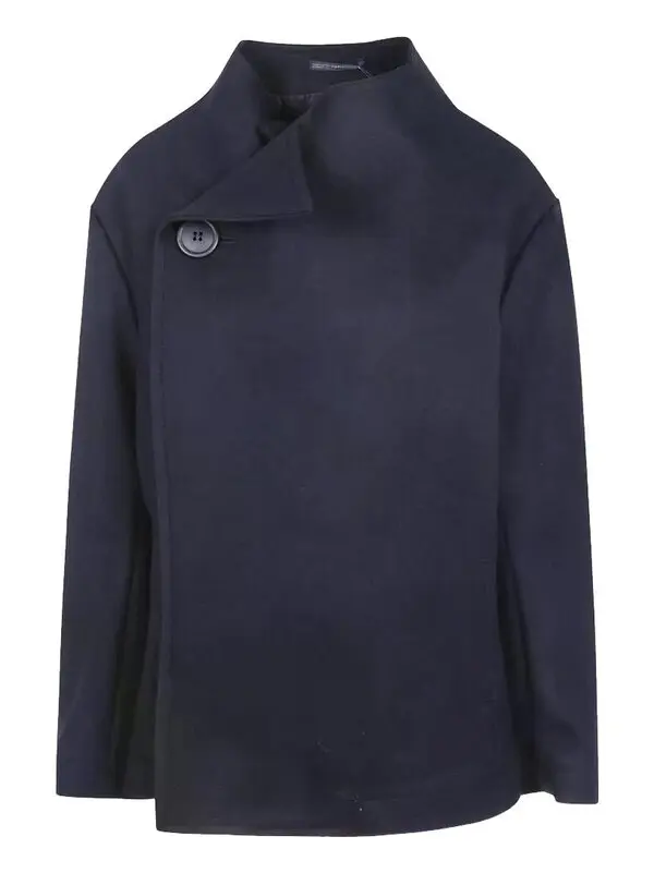 Yohji Yamamoto Asymmetric Button-fastening Jacket - Black