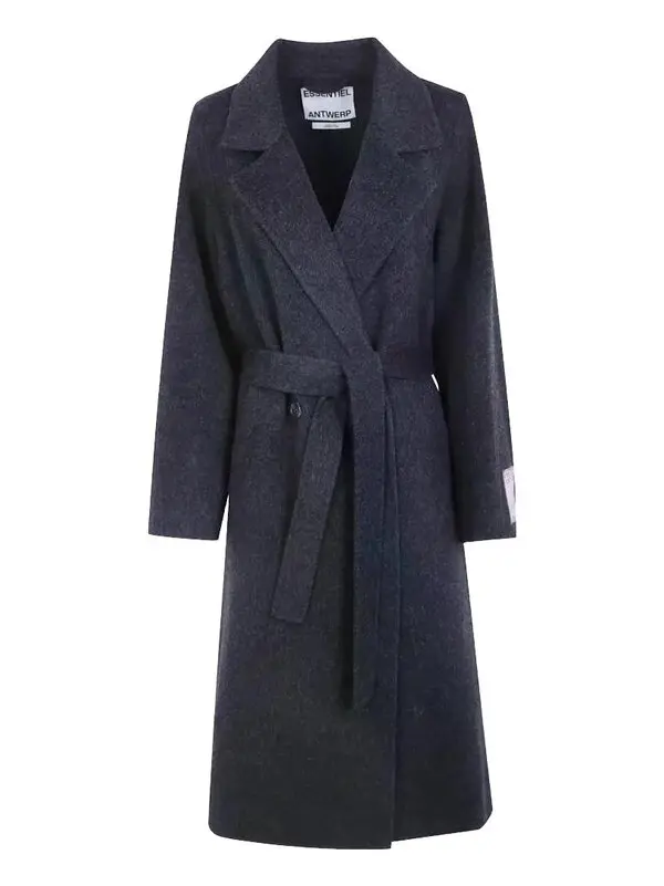 Essentiel Antwerp Kaps Belted Coat - Grey