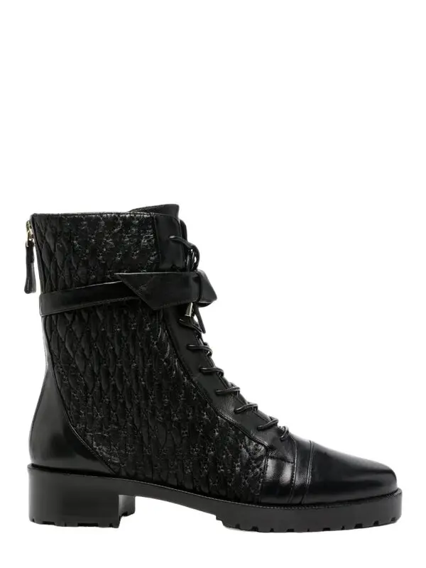 ALEXANDRE BIRMAN Clarita Quilted Combat Boots - Black