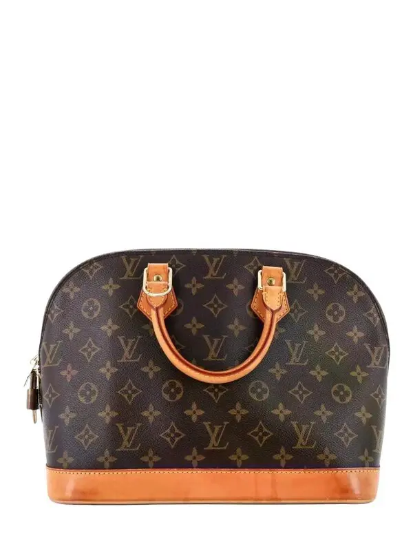 LOUIS VUITTON Vintage Alma Handbag Monogram Canvas Pm Satchel - Brown
