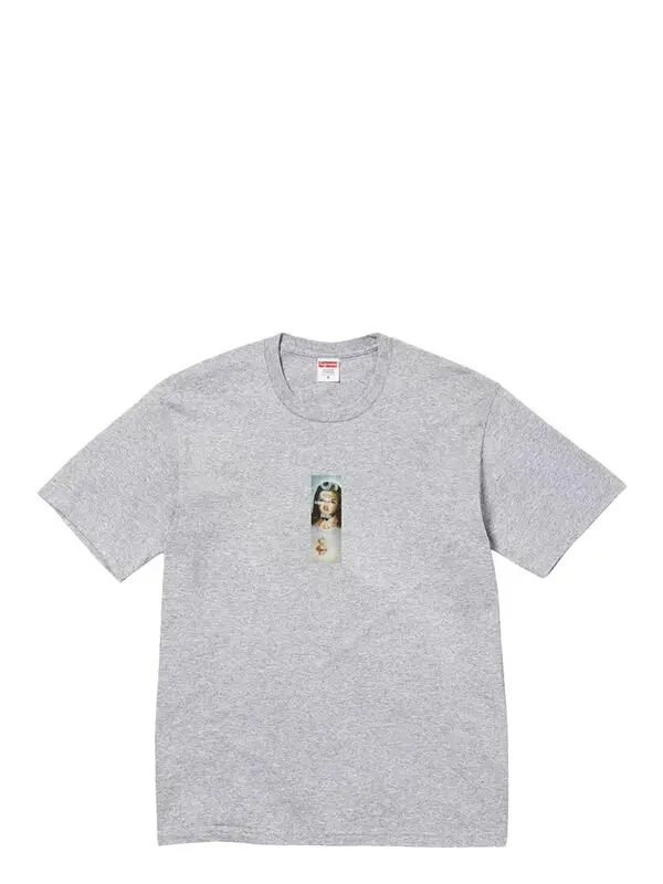 Supreme Prayer Card Box Logo T-shirt - Grey
