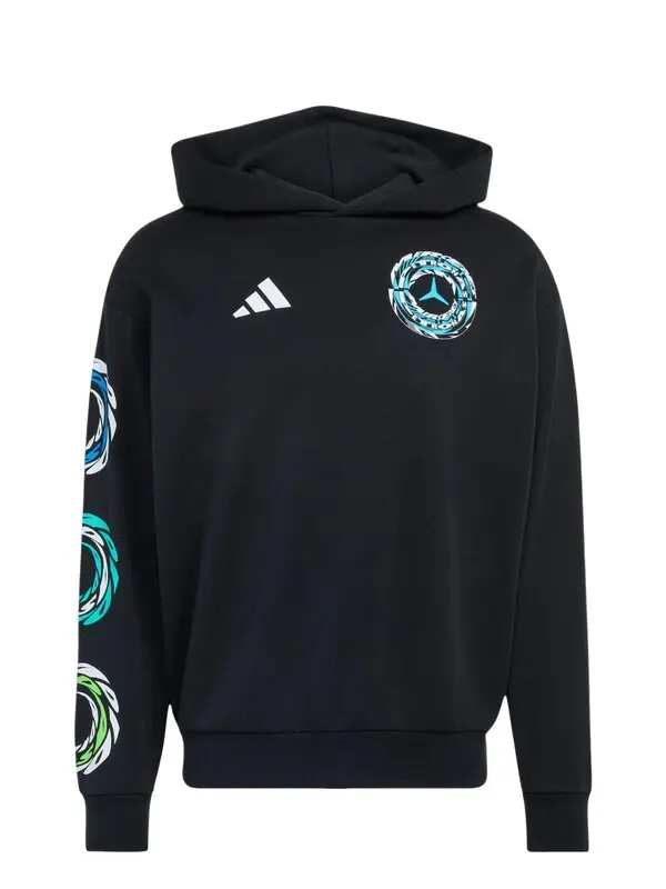 Adidas X Mercedes Amg Petronas Formula 1 Team Lights Hood Sweatshirt - Black