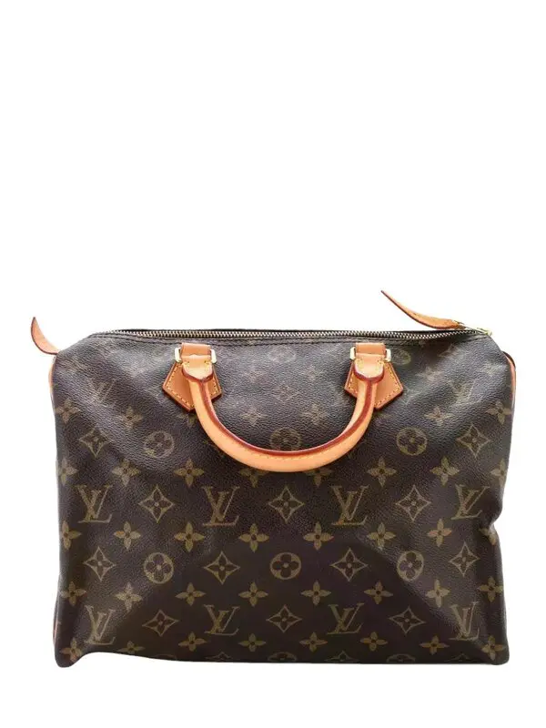 LOUIS VUITTON Speedy Handbag Monogram Canvas 30 Satchel - Brown