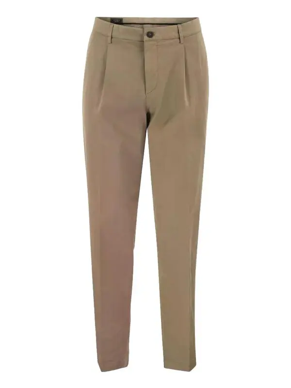 Peserico Zip-fastening Tapered Trousers - Neutrals