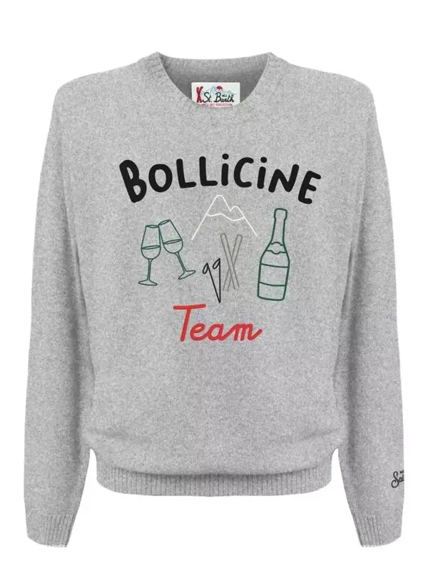 MC2 SAINT BARTH Embroidered-detail Sweater - Grey