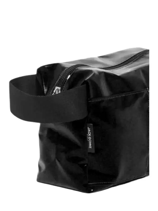 JACK GOMME Box Light Coated-finish Make Up Bag - Black