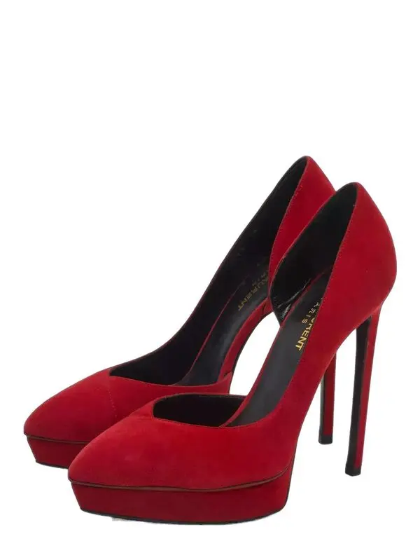 Saint Laurent Janis Platform Pumps - Red