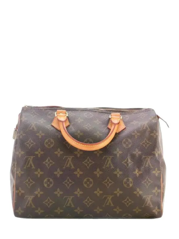 LOUIS VUITTON Speedy Handbag Monogram Canvas 30 Satchel - Brown