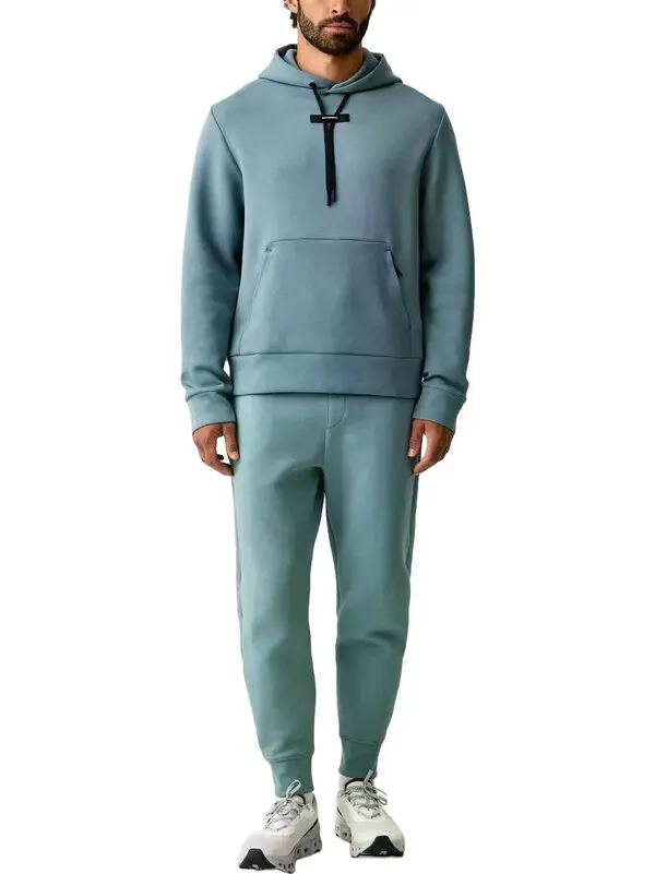 On Drawstring Pouch-pocket Hoodie - Blue