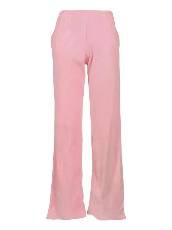 Sporty & Rich Velour Crystal Track Pants - Pink