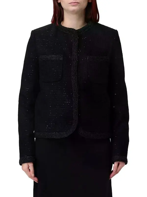 Fabiana Filippi Sequin-embellished Braided-trim Jacket - Black