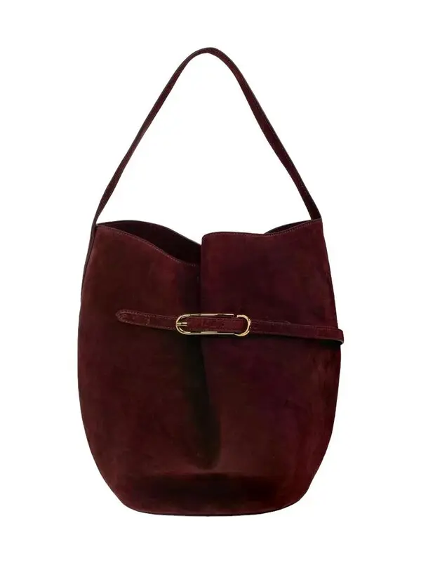 LIFFNER Large Buckle-detail Suede Tote Bag - Red