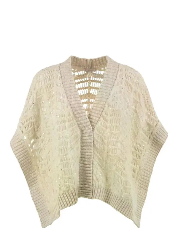 Peserico Sequin-embellished Poncho - Neutrals