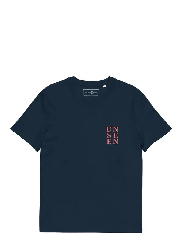 ANCHOR & CREW Navy Eighteen Unseen Editions Organic Cotton T-shirt - Blue