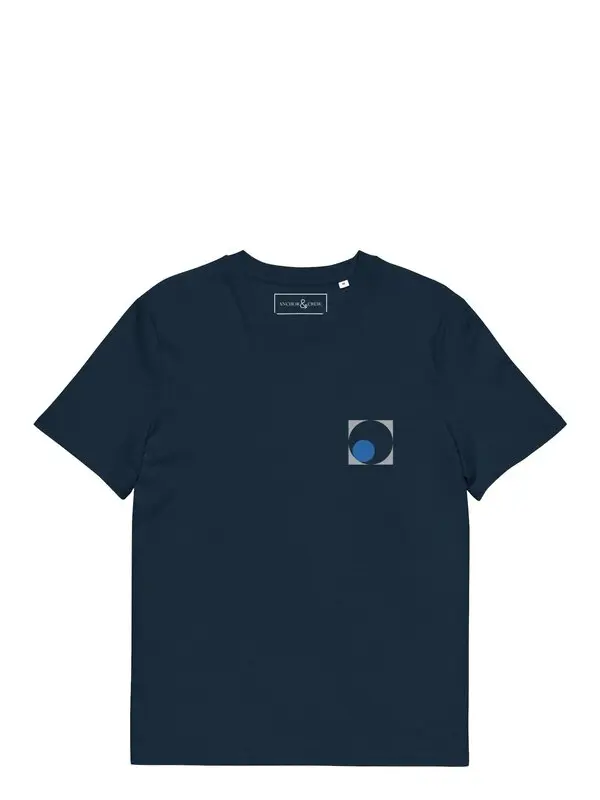 ANCHOR & CREW Navy Twenty Off-grid Editions Organic Cotton T-shirt - Blue