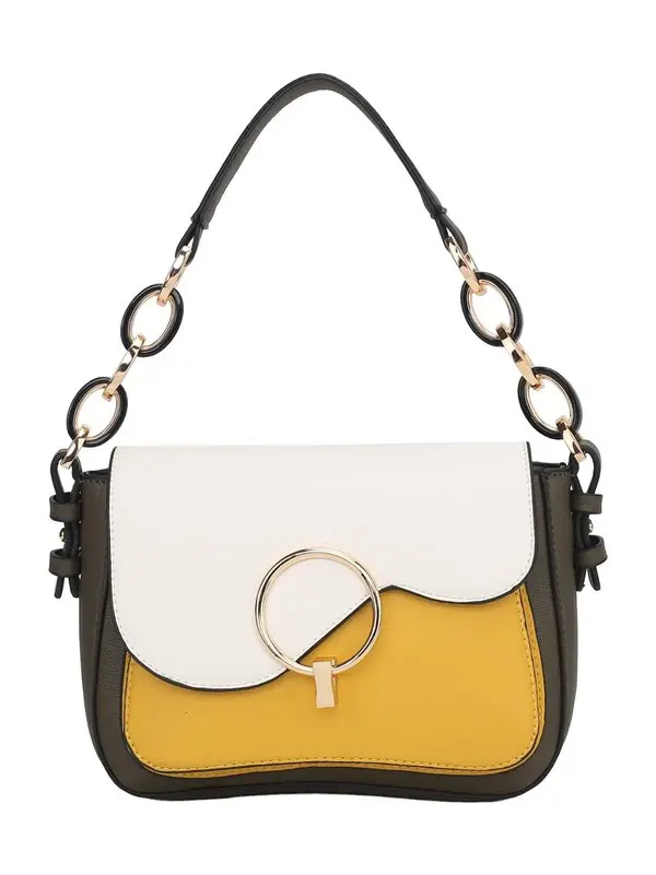 MKF COLLECTION BY MIA K. Fantasia Shouder Bag Mustard White - Yellow