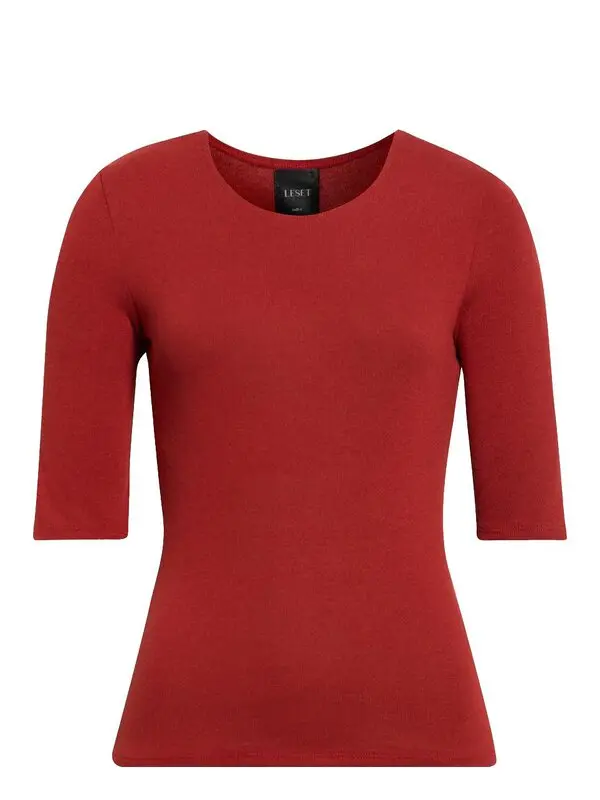 LESET Lauren Knit Top - Rust