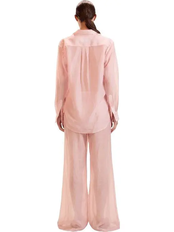 Cynthia Rowley Salina Sheer Pant - Pink