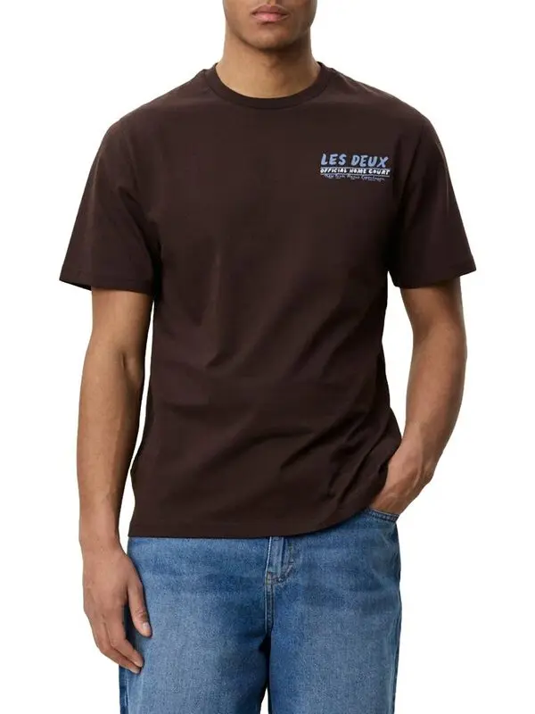 LES DEUX Record Graphic T-shirt - Mol Brown