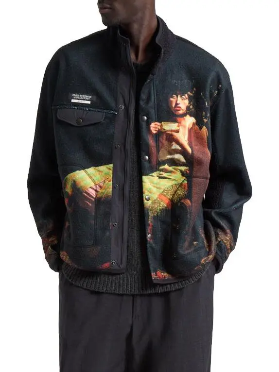 Undercover Cindy Sherman Graphic Fleece Blouson Jacket - Black