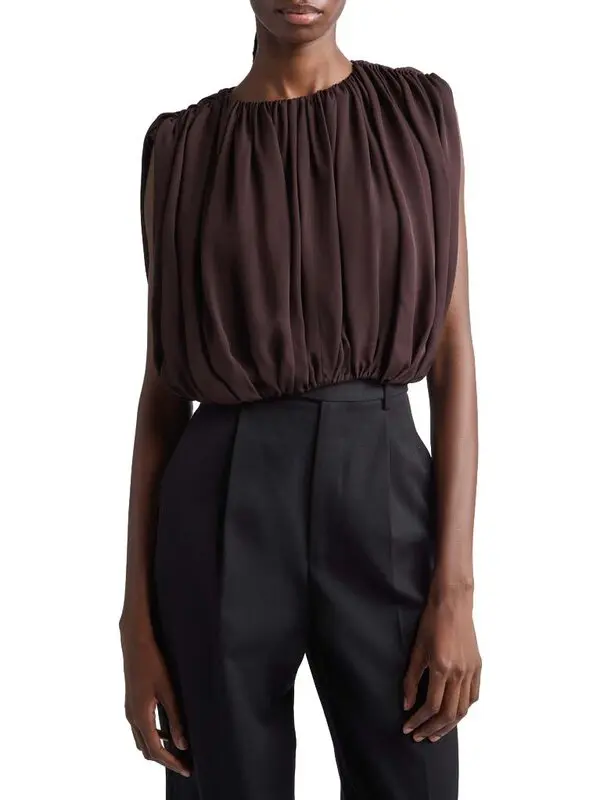 HEIRLOME Penny Silk Top - Ganache