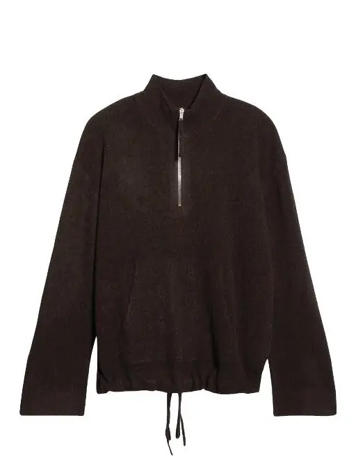 LESET Jesse Half-zip Wool Sweater - Chocolate