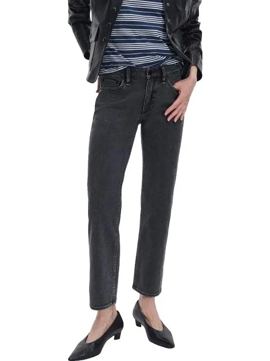 Rag & Bone Harlow Low Rise Ankle Straight Leg Jeans - Angela