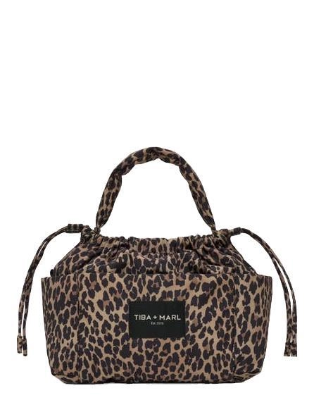 TIBA + MARL Mini Luna Drawstring Stroller Bag Lighter Print - Leopard
