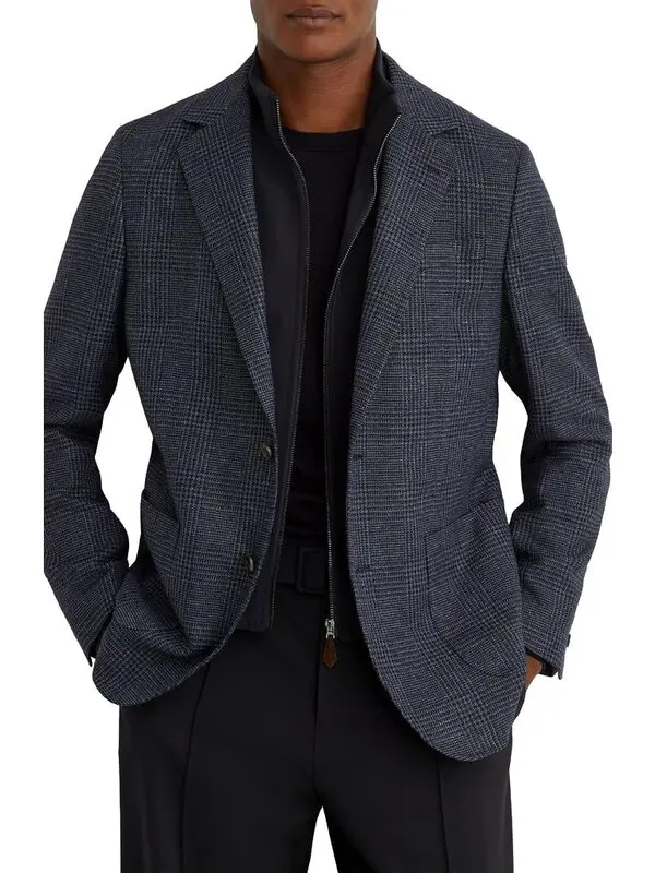 REISS Kyle Tailored Fit Sport Coat With Gilet Insert - Navy
