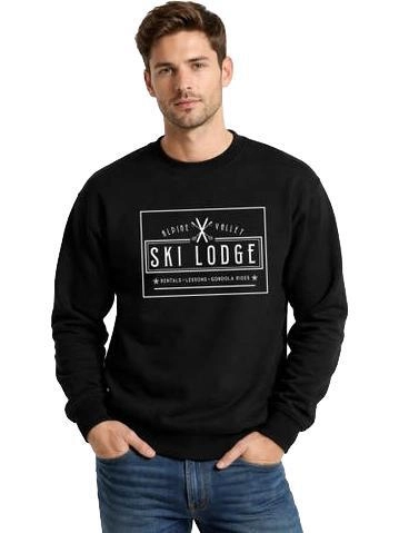 SIMPLY SAGE MARKET Alpine Valley Ski Lodge Graphic Sweatshirt - Midnight