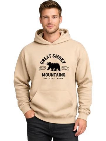 SIMPLY SAGE MARKET Vintage Great Smoky Mountains National Park Graphic Hoodie - Dust