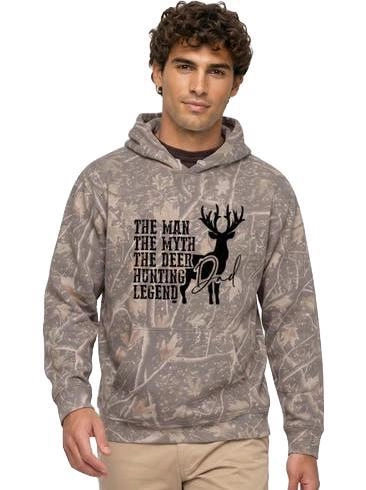 SIMPLY SAGE MARKET The Deer Hunting Legend Hoodie - Camo