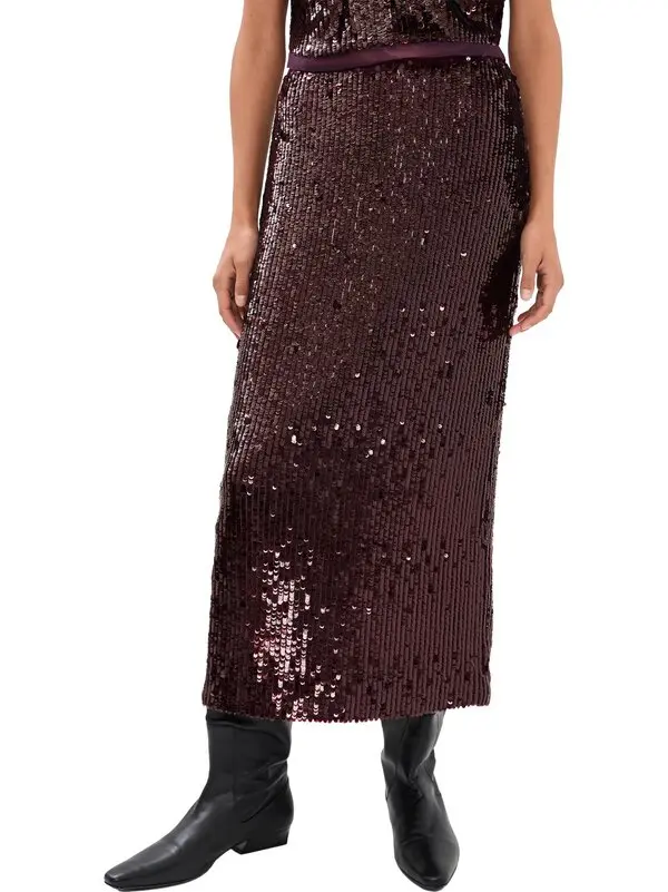 Simkhai Nikki Midi Skirt - Fig