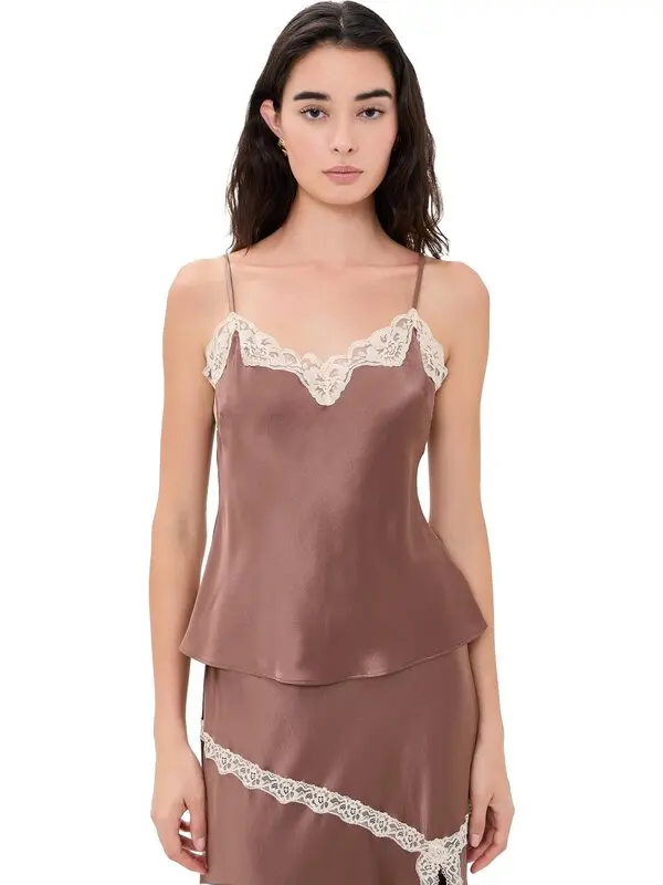 LoveShackFancy Franna Top - Mocha