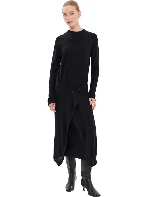 LEMAIRE Buttoned Dress - Black