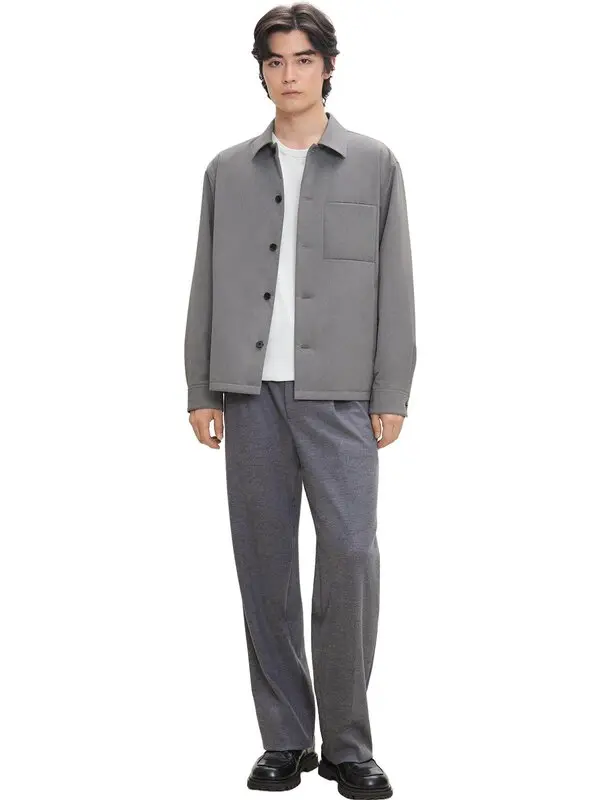 Theory Overshirt In Motion Nylon - Carbon