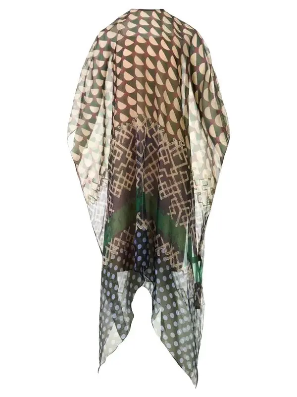 Biyan Geometric-print Handkerchief-hem Dress - Neutrals