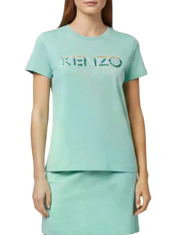 Kenzo Logo-embellished Jersey T-shirt - Green