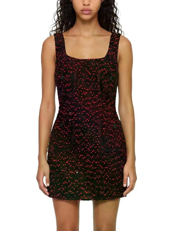 Elie Saab Tweed Mini Dress - Black
