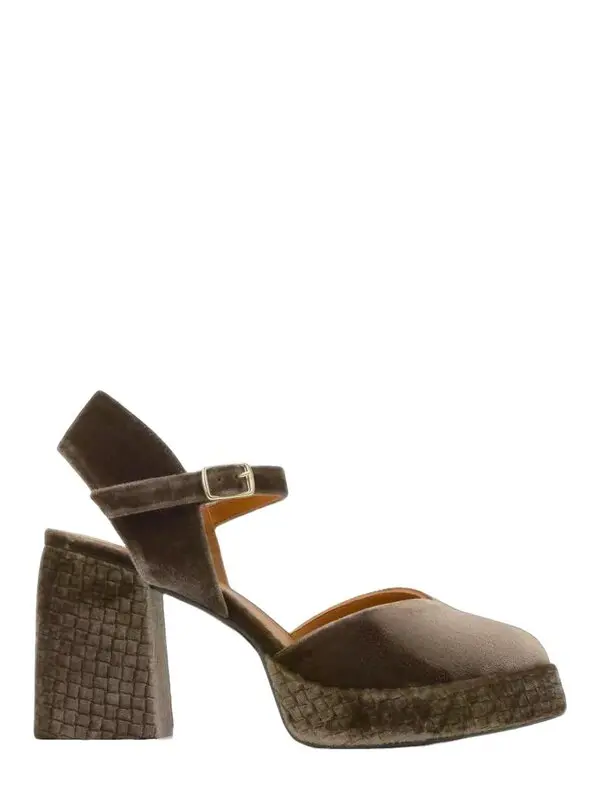 CastaÑer Visby Velvet Pumps - Brown