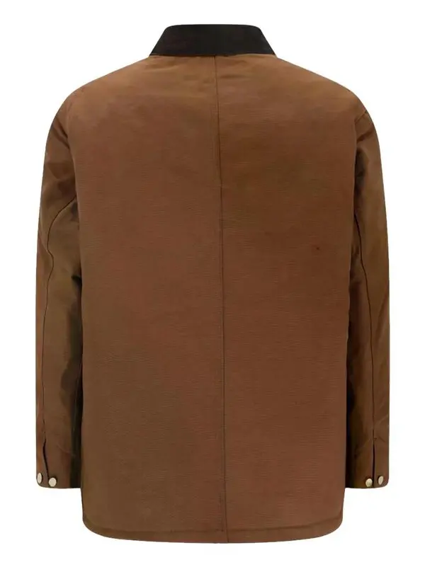 Carhartt Work In Progress Og Chore Corduroy-collar Canvas Jacket - Brown